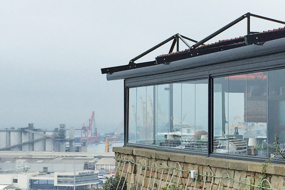 SKYCOVER CANOPY straight profile overhang retractable system for up to ...